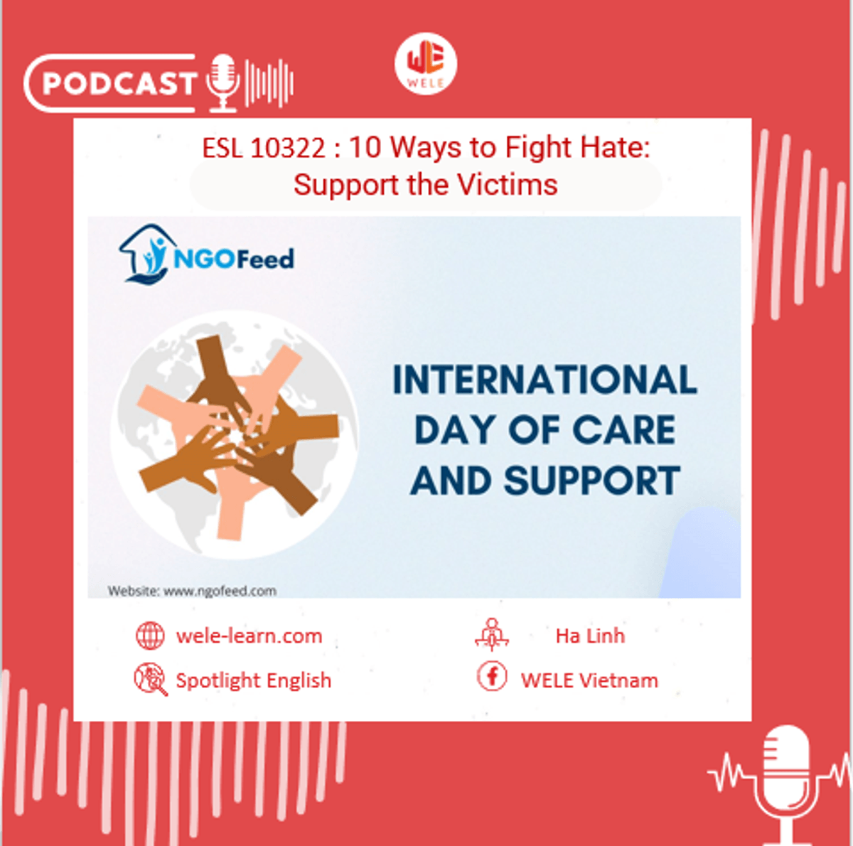 10 Ways to Fight Hate: Support the Victims - ESL 10322