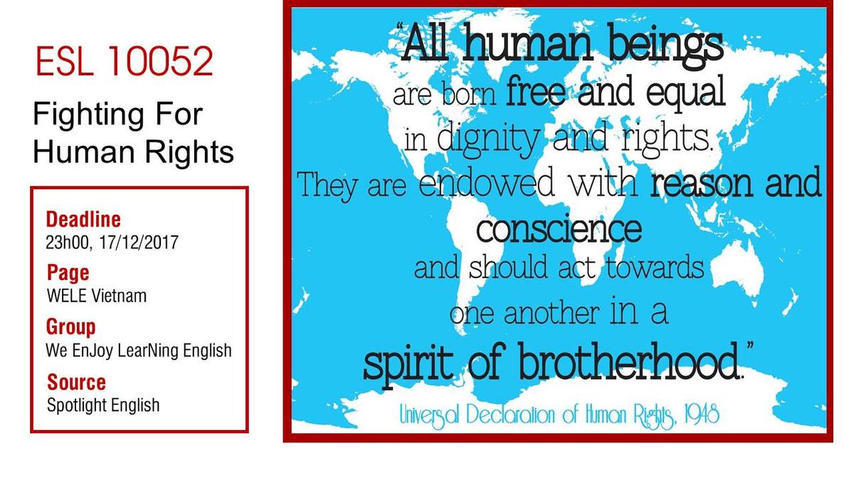 Fighting For Human Rights - ESL 10052