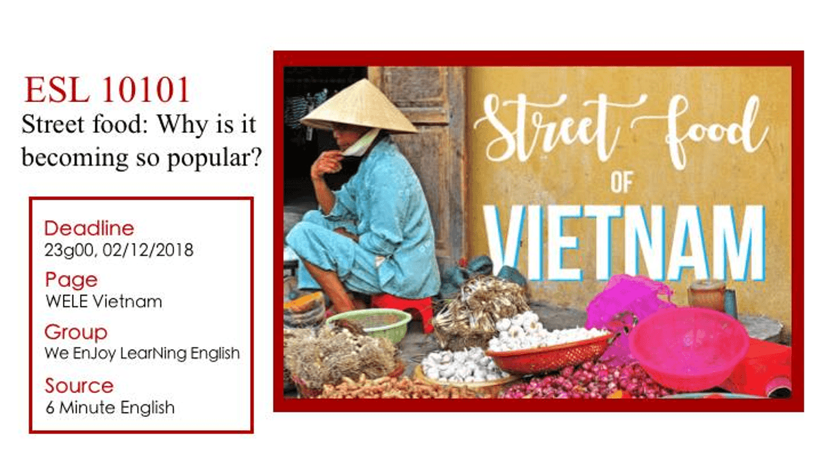 Street food: Why is it becoming so popular - ESL 10101